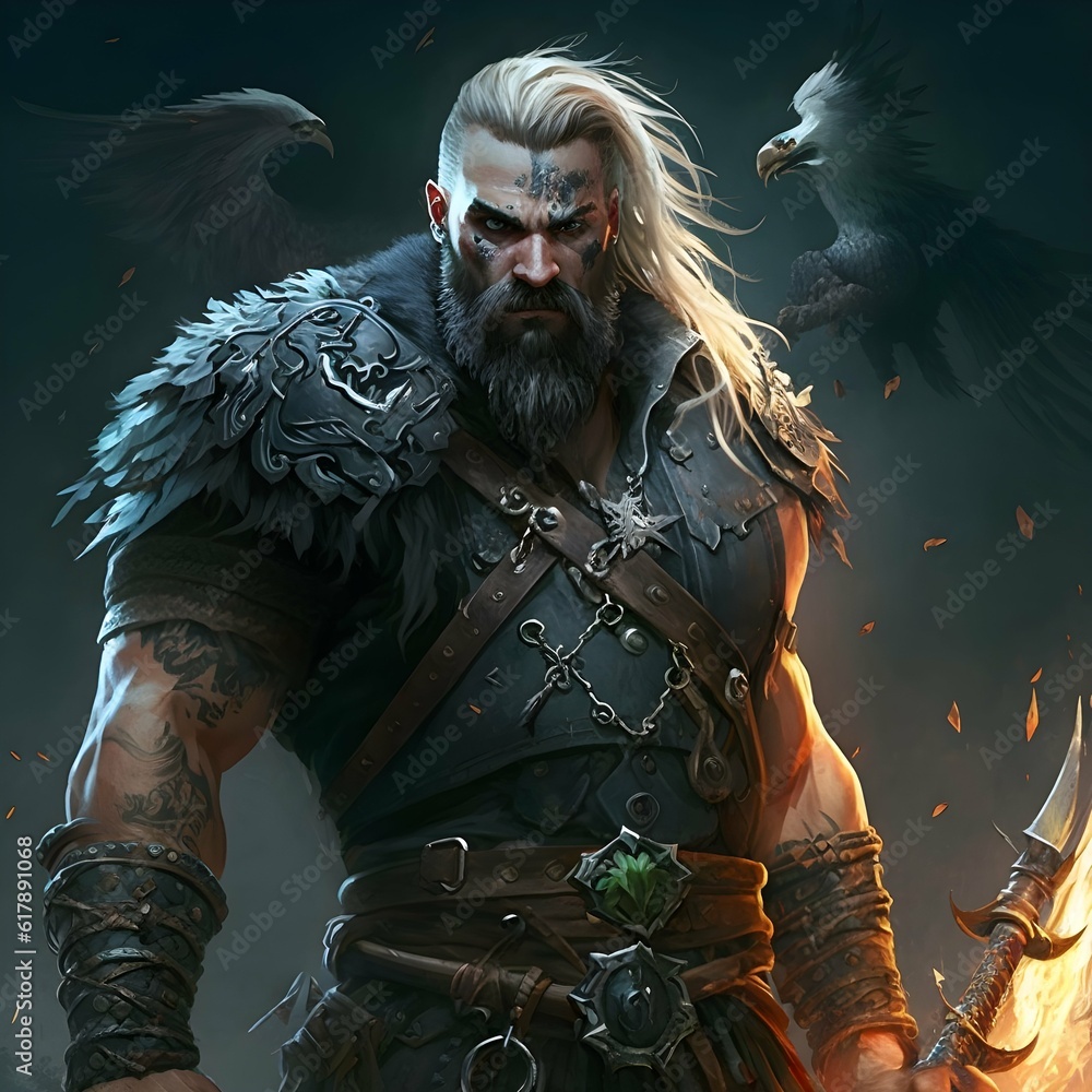 DD character portrait full body portrait very detailed 4k Viking ...