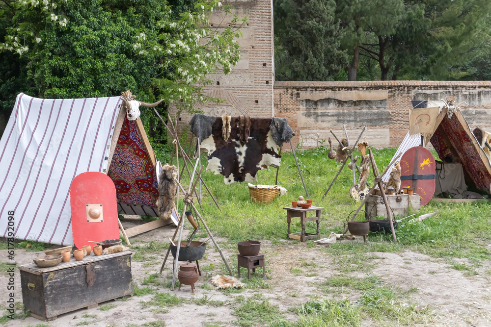 military camp from the time of the ancient roman empire Stock Photo ...