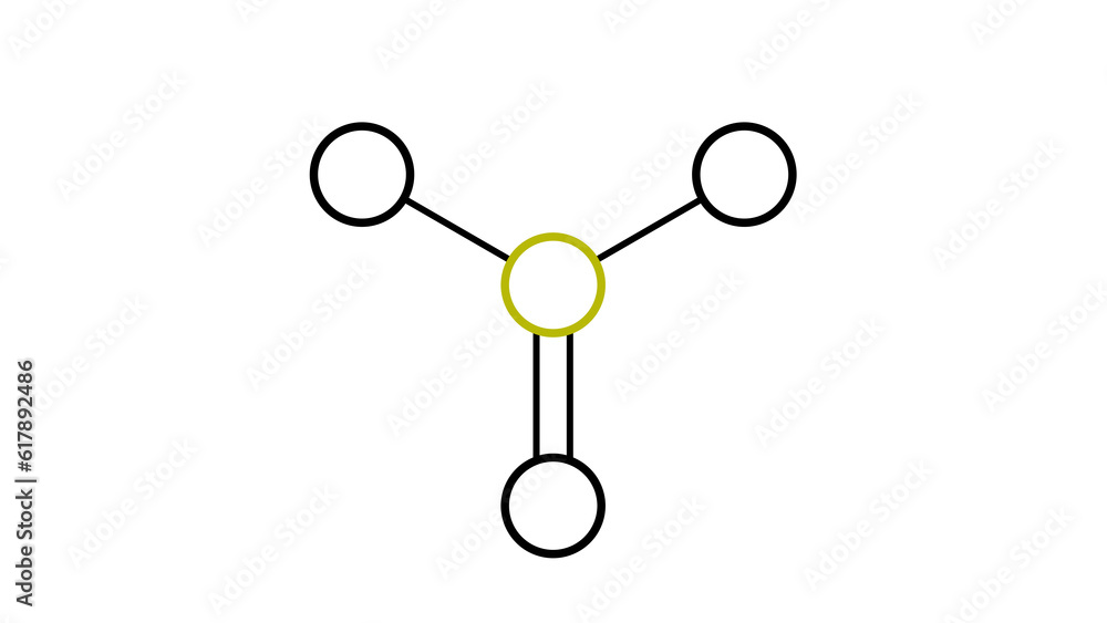 sulfite molecule, structural chemical formula, ball-and-stick model ...