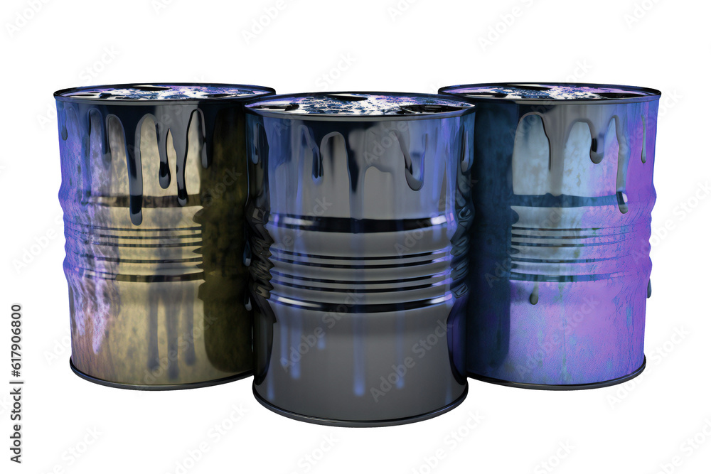 Oil Spilling From Barrels on transparent background png Stock ...