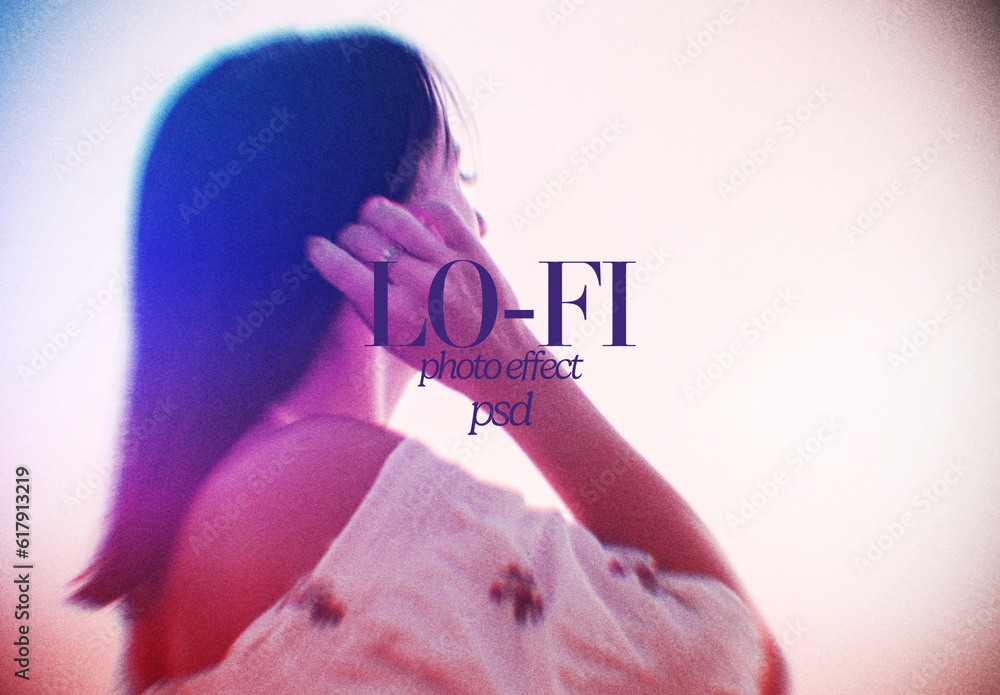 Dual Light Photo Effect Stock Template | Adobe Stock