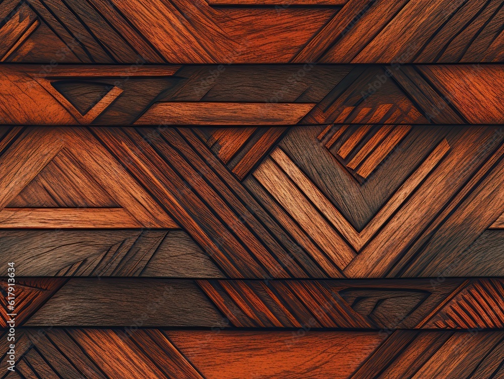 African ethnic art, geometric seamless indigenous pattern, native ...