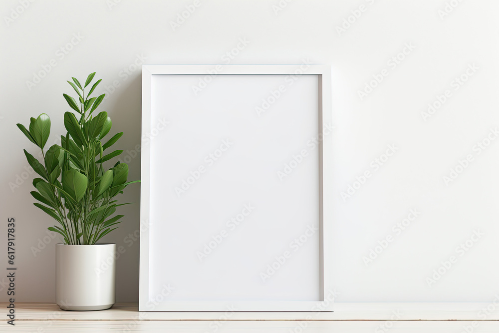 Blank Minimalistic Frame Mock-up - High-Resolution Stock Image for ...