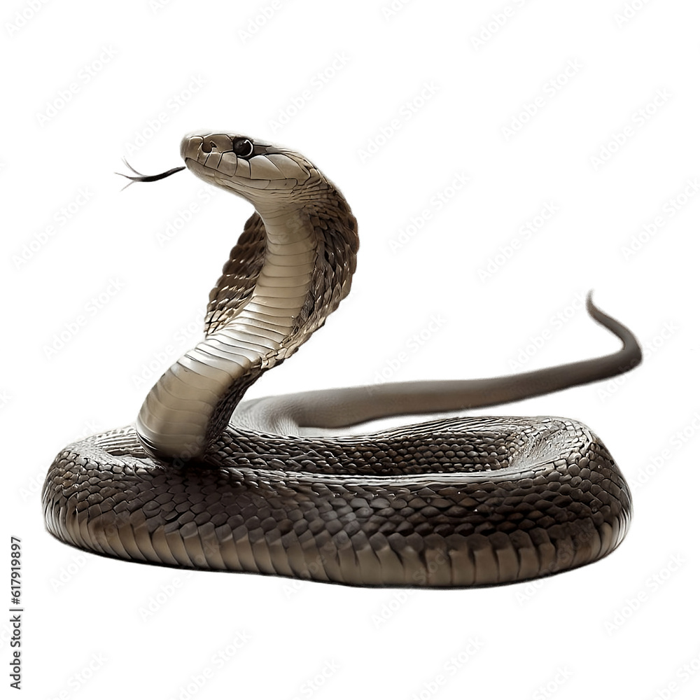 cobra snake isolated a transparent background. generative AI Stock ...