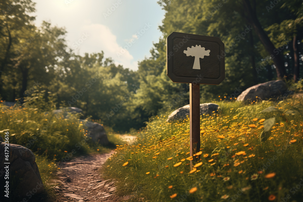 Signage in nature to indicate both how to navigate through it and how ...