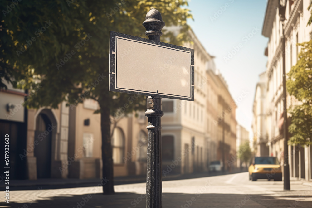 Street signage in Latin cities mockup The signages that indicate places ...
