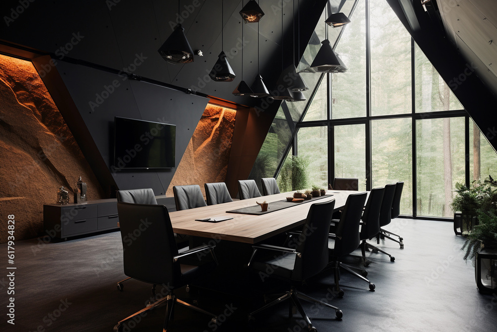 Open space office room, conference room, office room, office with ...