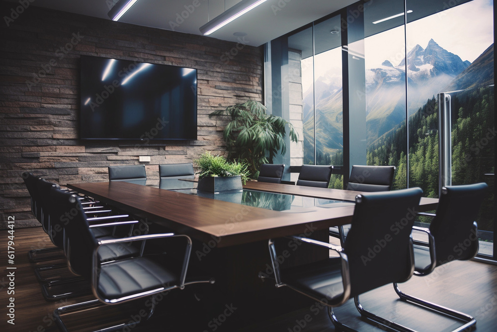 Open space office room, conference room, office room, office with ...