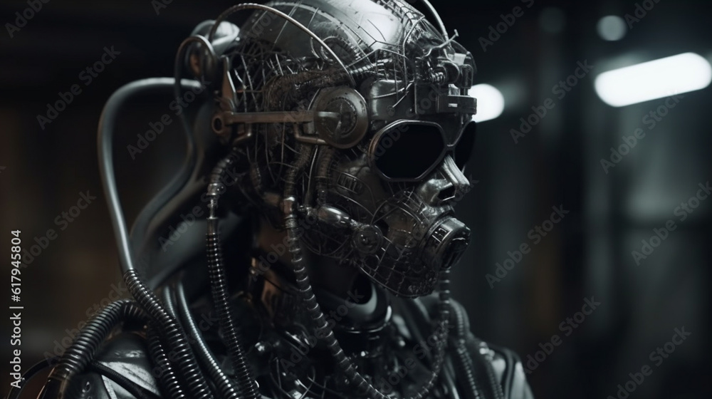 An illustration of a stylized giger like alien energy tehnology ...