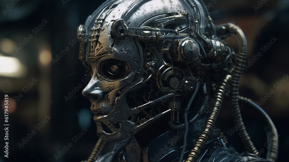 An illustration of a stylized giger like alien energy tehnology ...