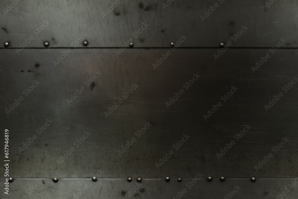 Abstract background of metallic military armor plate as copyspace. AI ...