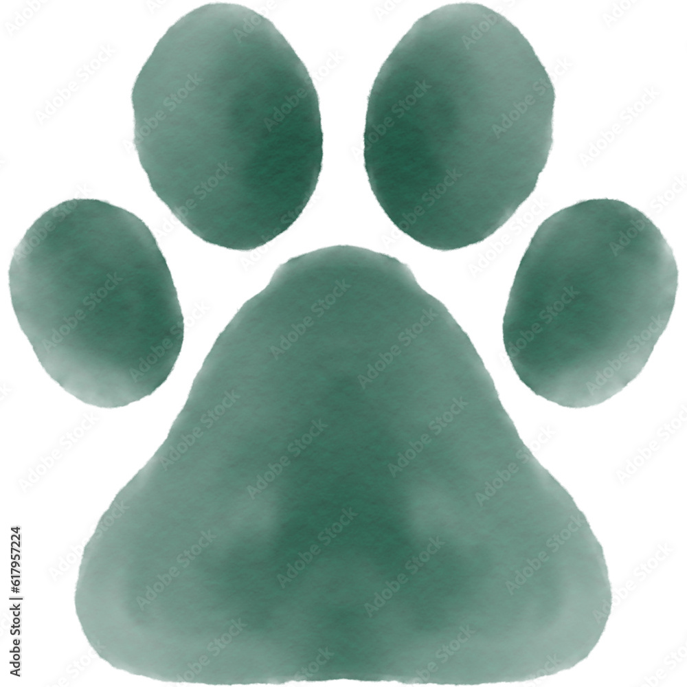 Watercolor Paw Print Clipart, Cat And Dog Paws Clipart png ilustração ...