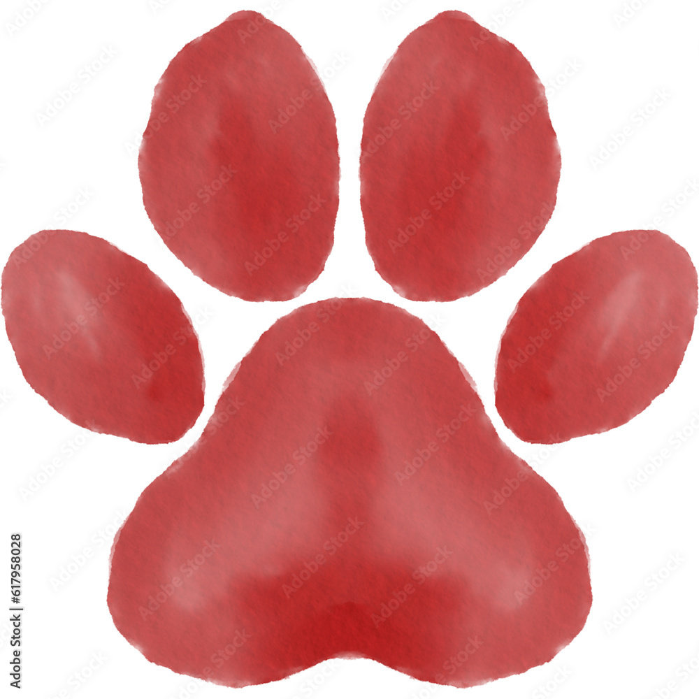 Watercolor Paw Print Clipart, Cat And Dog Paws Clipart png Stock ...