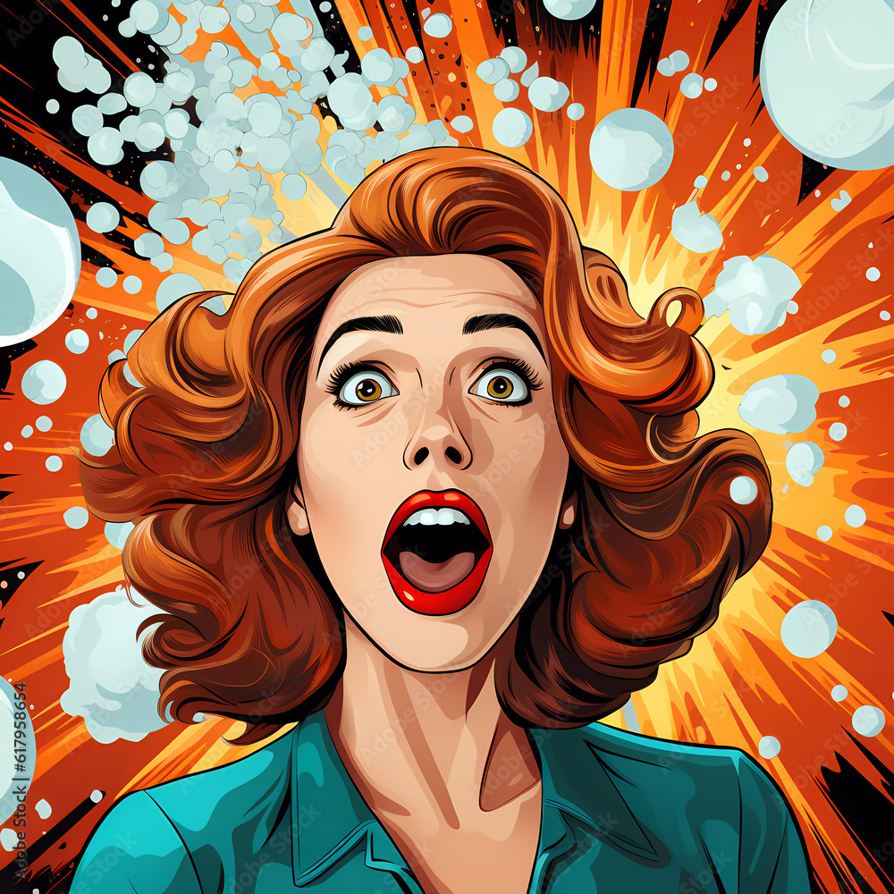 Electrifying Expressions: Modern Comic Art Featuring the Shocking Face ...