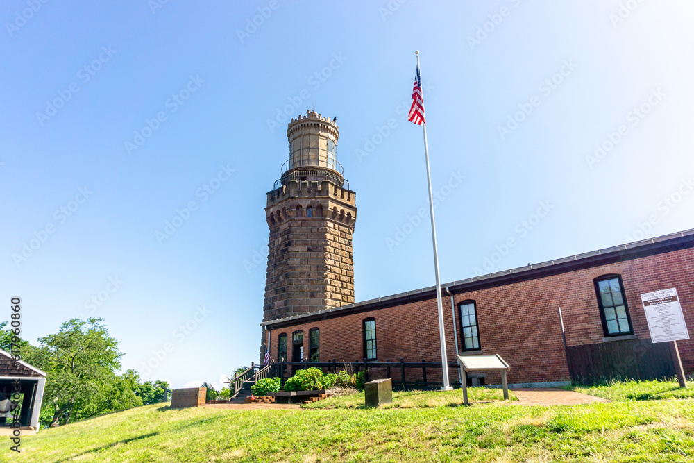 The Twin Lighthouse in New Jersey, USA, stand as iconic maritime ...