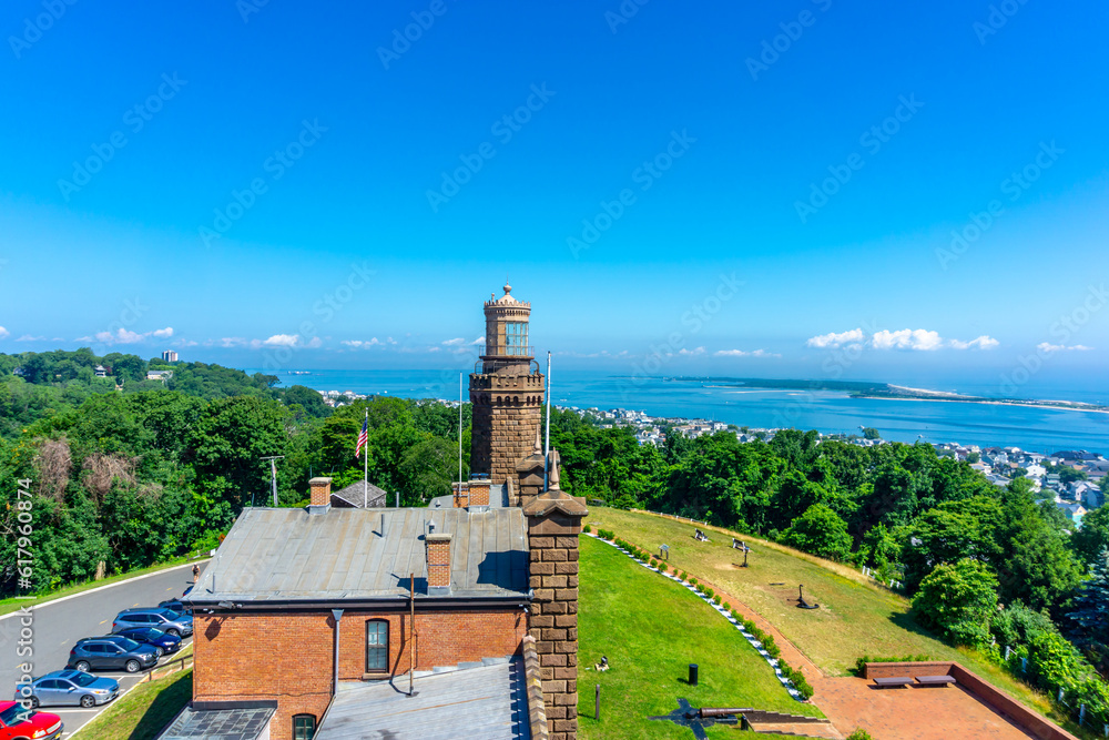 The Twin Lighthouse in New Jersey, USA, stand as iconic maritime ...