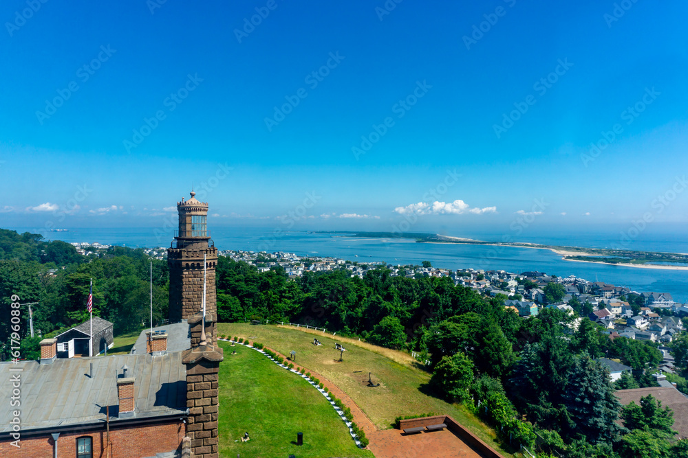 The Twin Lighthouse in New Jersey, USA, stand as iconic maritime ...