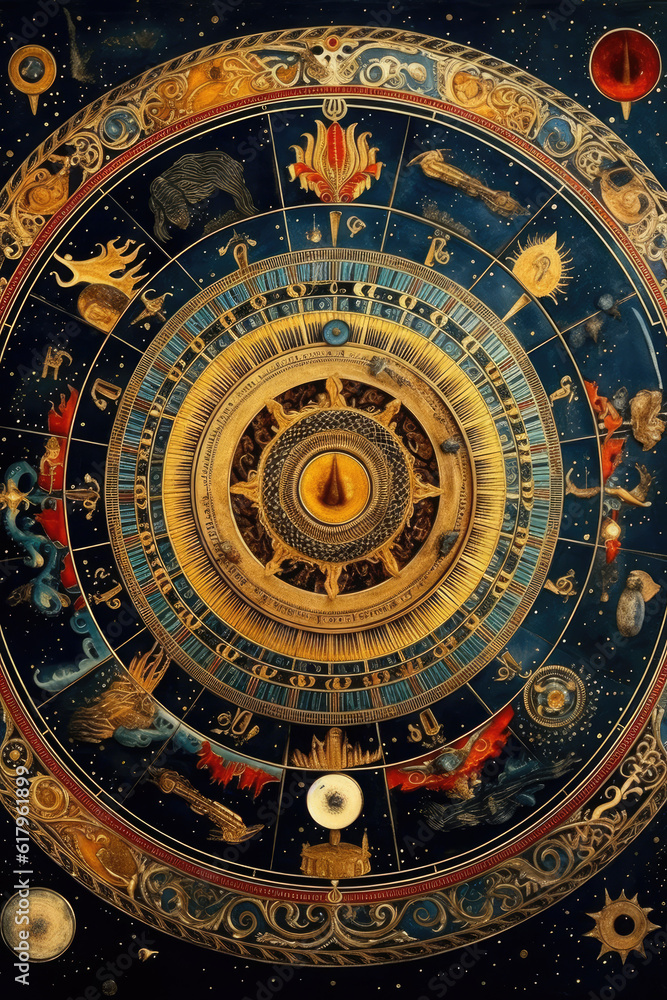 Planets are still spinning round the stars,astronomical charts, AI ...