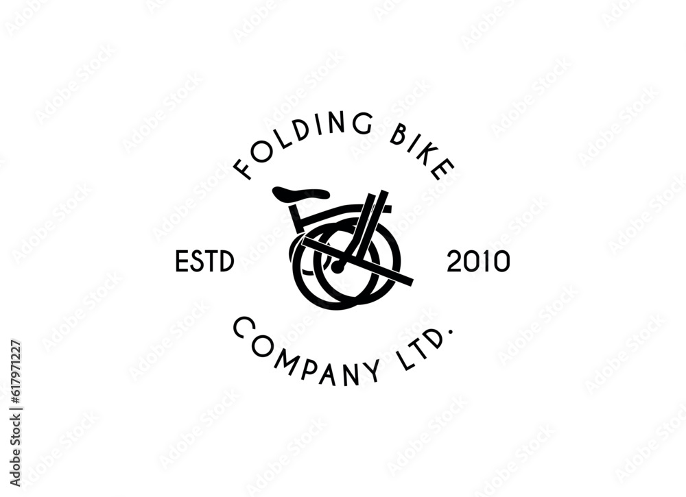folding bike logo vector illustration Stock Vector | Adobe Stock