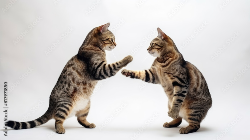 cute cat on white background, full body Stock Illustration | Adobe Stock