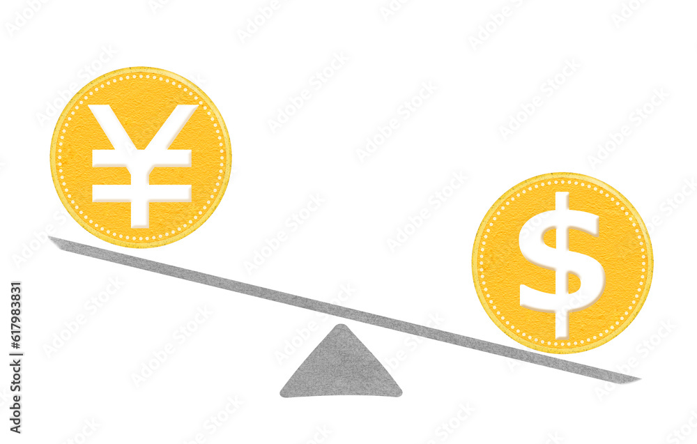 円高とドル安のイラスト Stock Illustration | Adobe Stock