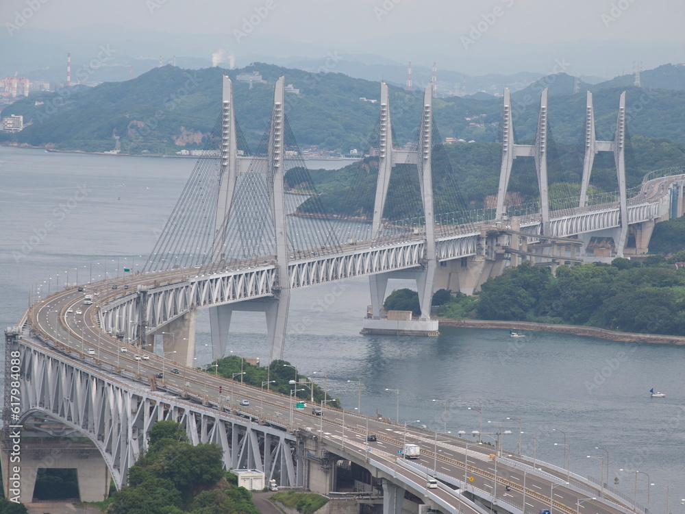 Kagawa, Japan - June 25, 2023: The Great Seto Bridge or Seto Ohashi ...