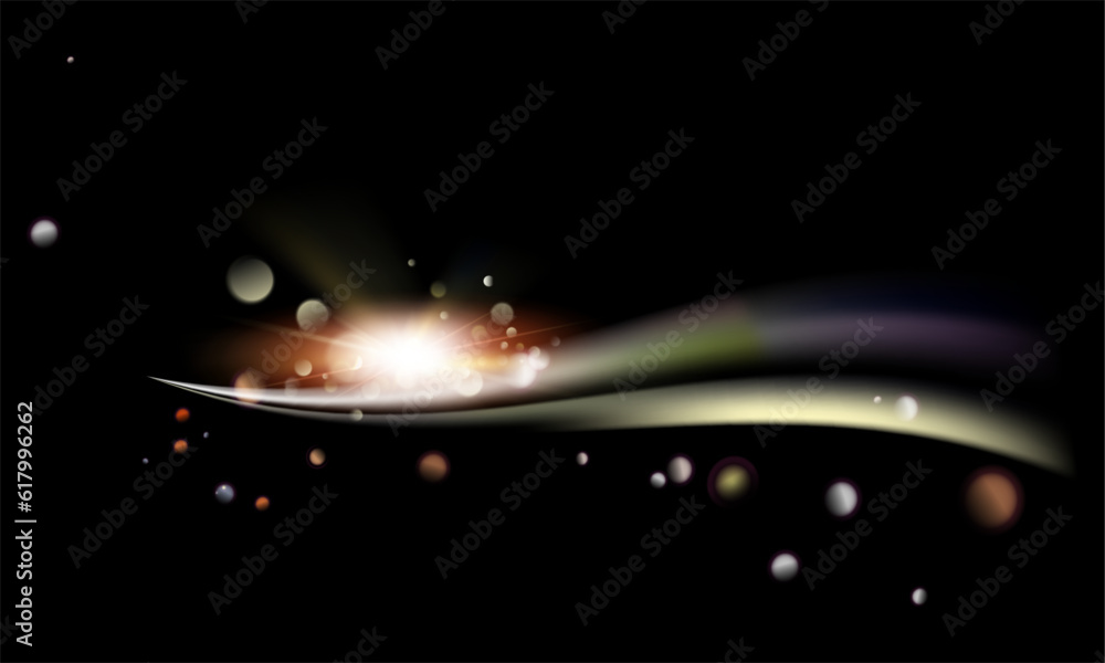 vector curve light effect realistic style Stock Vector | Adobe Stock