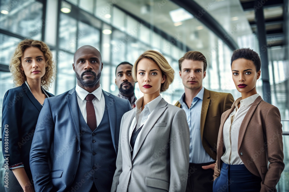 Embodying professionalism and confidence, black and white individuals ...