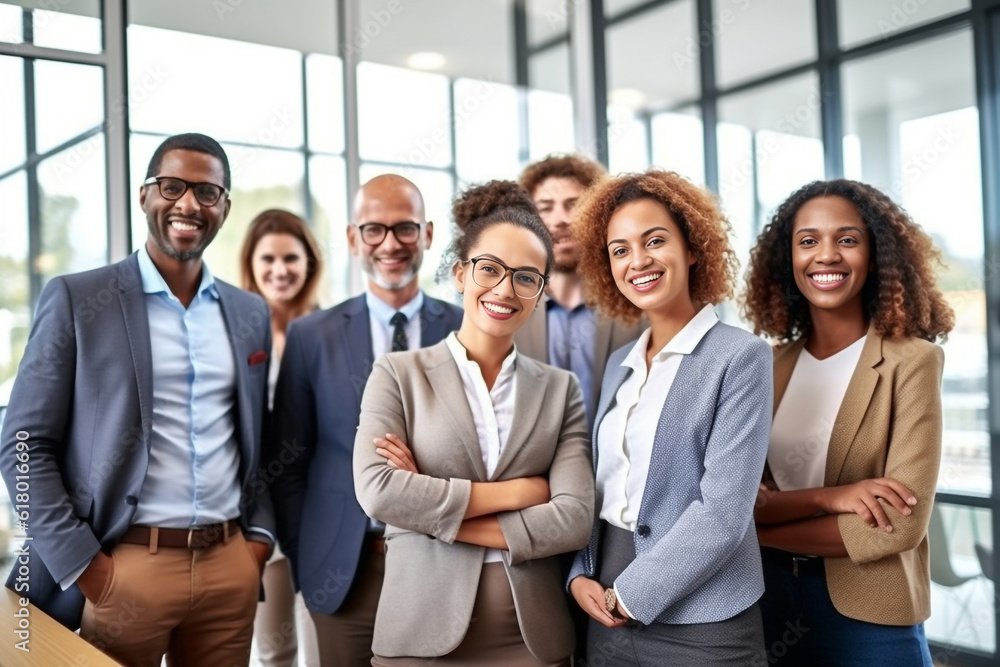 Embodying professionalism and confidence, black and white individuals ...