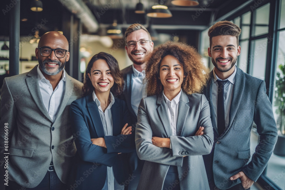 Embodying professionalism and confidence, black and white individuals ...