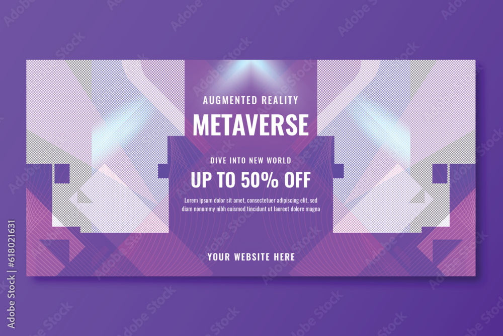 augmented reality banner design template for facebook cover design ...