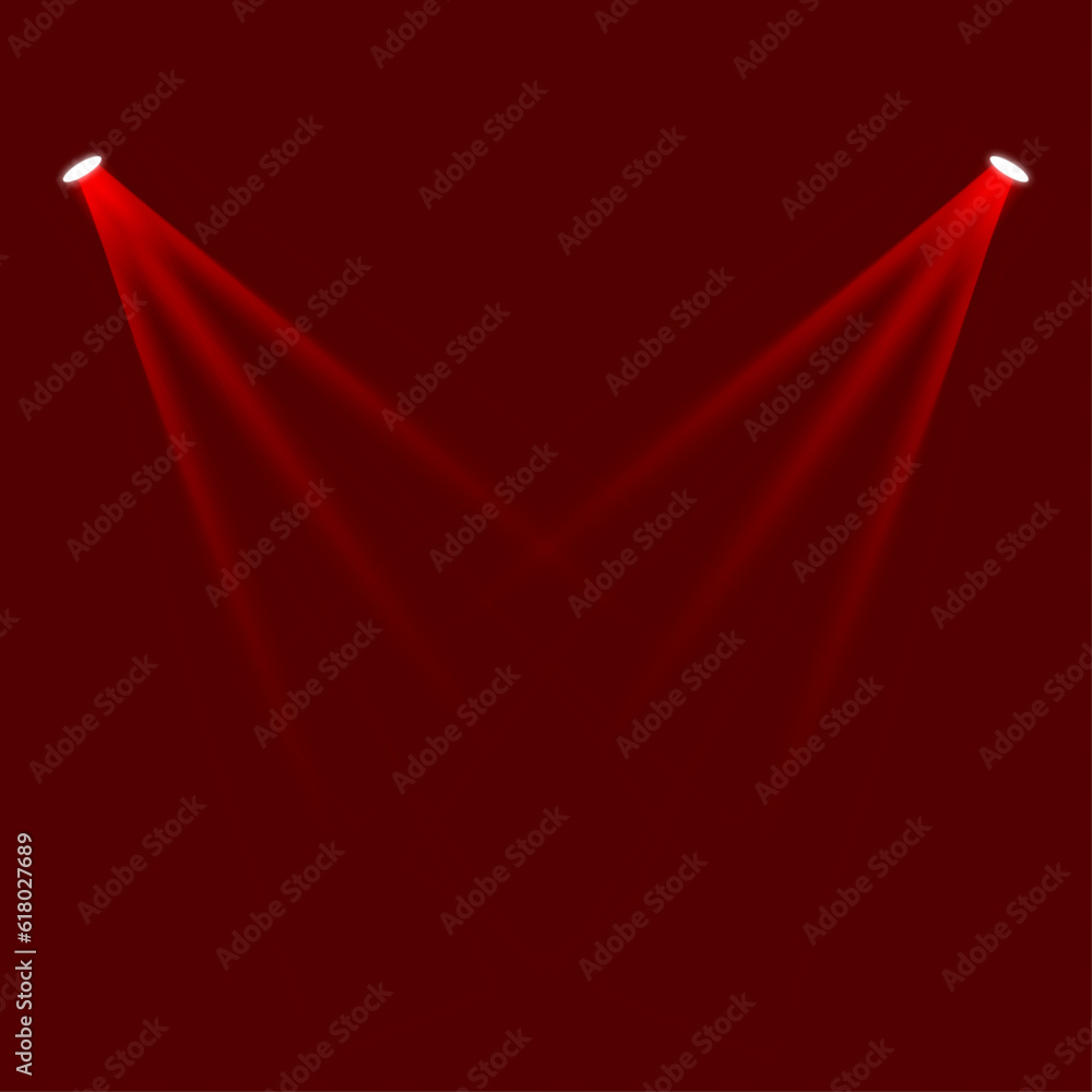 vector light beams from spotlights and flashes isolated on transparent ...