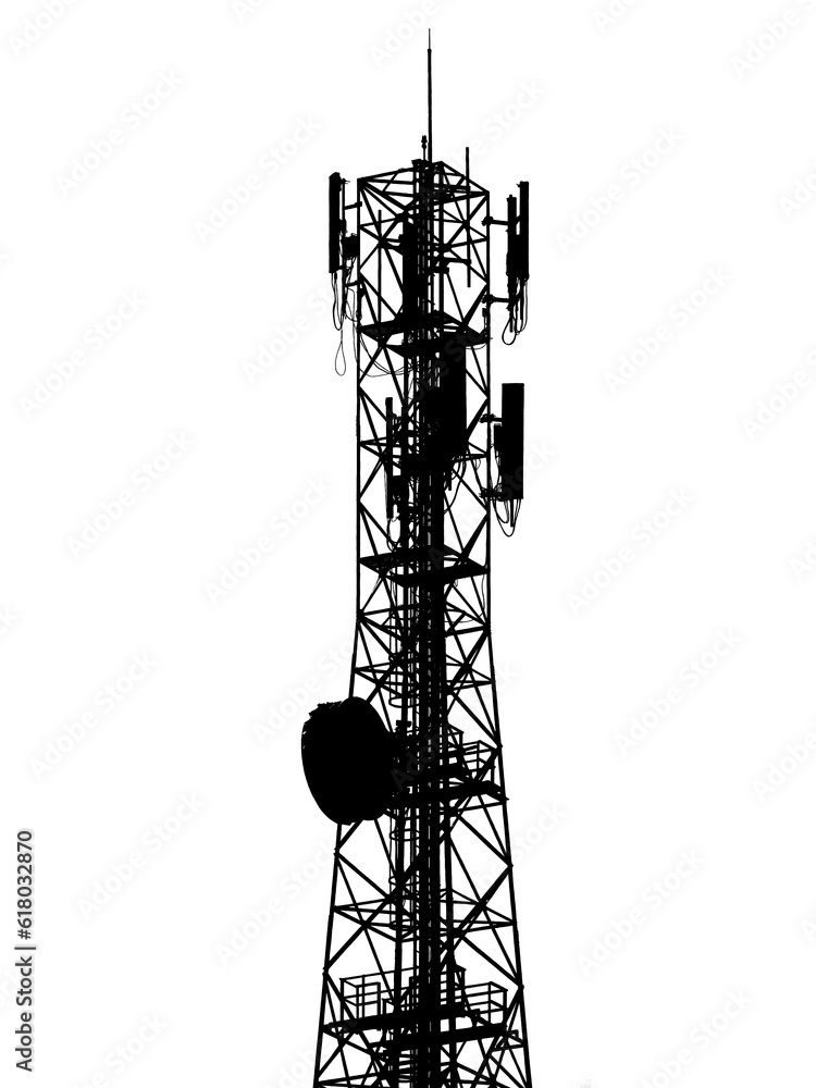 telecommunication tower with antennas. mobile phone tower on ...