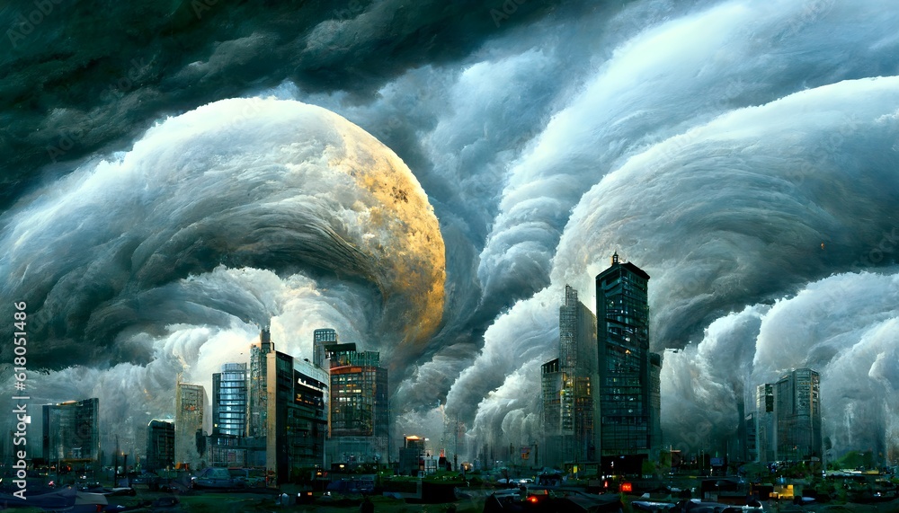 environment superstorm supercell gigantic clouds moon through the ...