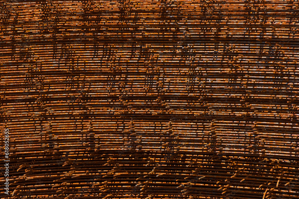 Steel reinforcement bars. Construction rebar steel work reinforcement ...