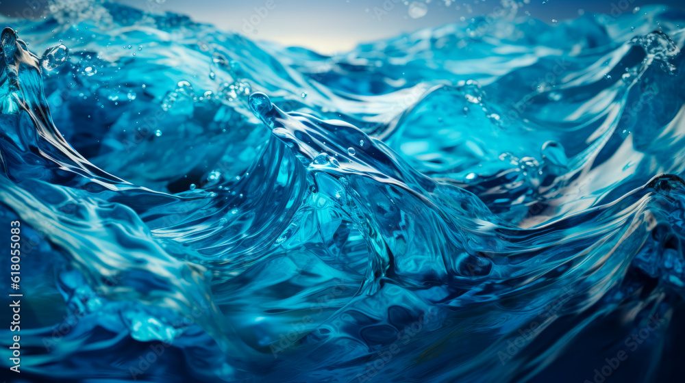 Abstract wave blue textured background of water. Perfect for web ...
