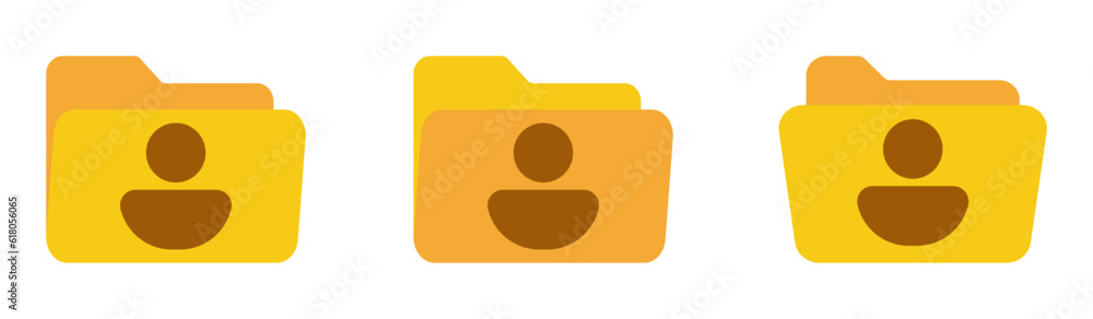 User files folder vector concept icons. My documents. Computer desktop ...