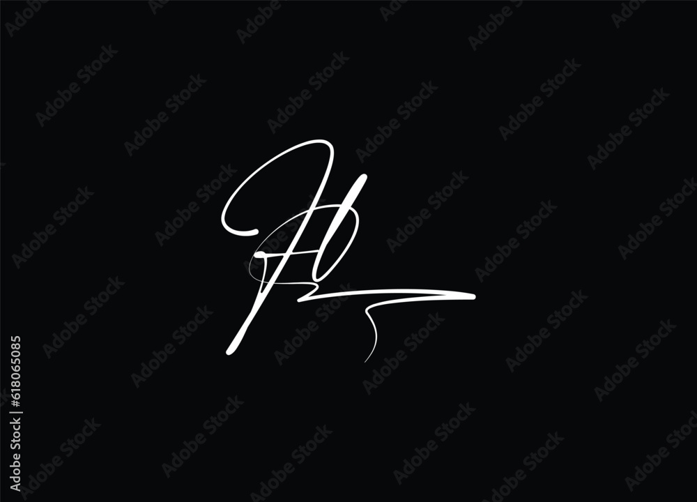 FL Alphabet Letters Logo And Monogram Logo Design Stock Vector | Adobe ...