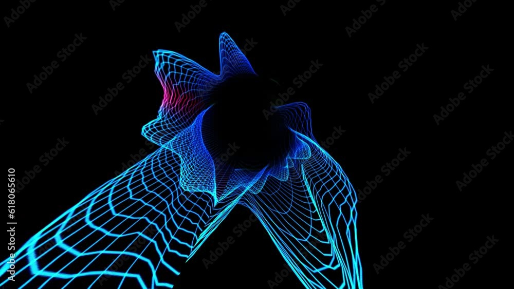 Artificial neural networks generates an image or video render. AI ...