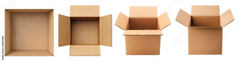 Empty wooden cardboard box on transparent background cutout, PNG file ...