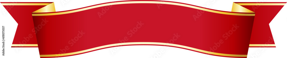 red ribbon banner design material Stock Vector | Adobe Stock