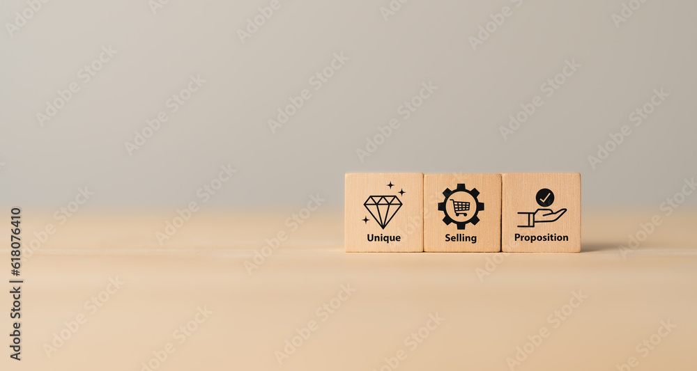 Unique selling proposition (USP), marketing strategy concept. The ...