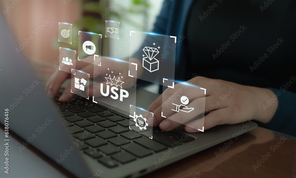 Unique selling proposition (USP), marketing strategy concept. The ...