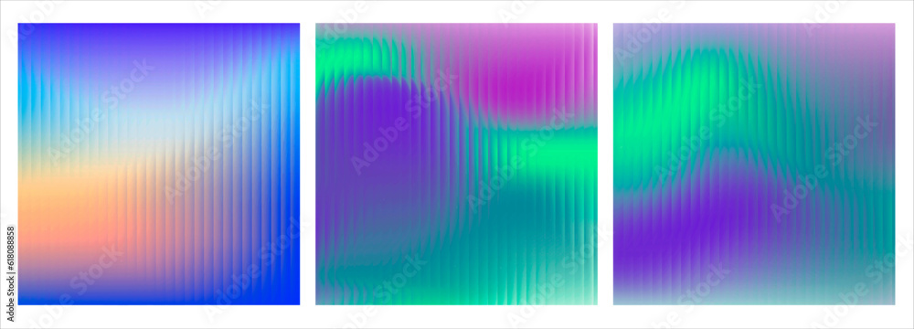 Set of vector grainy gradients in pastel colors. For covers, wallpapers ...