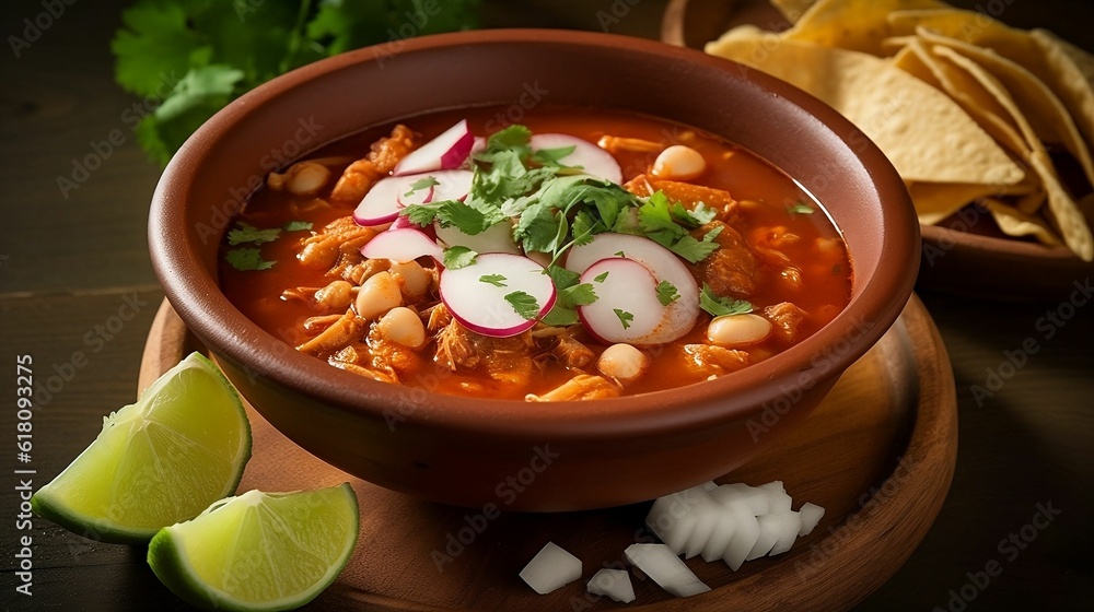 AI generated illustration of traditional menudo dish from Mexico Stock ...