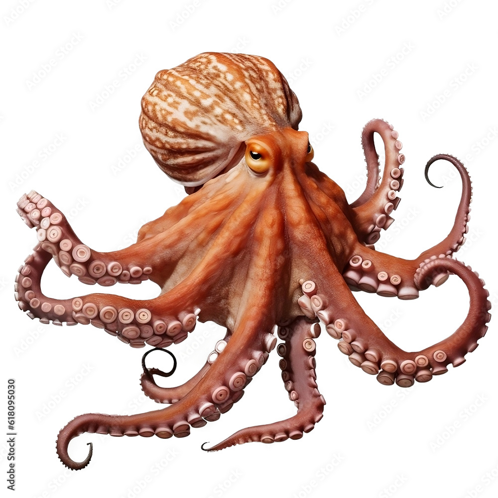 Octopus on transparent png background Stock Illustration | Adobe Stock