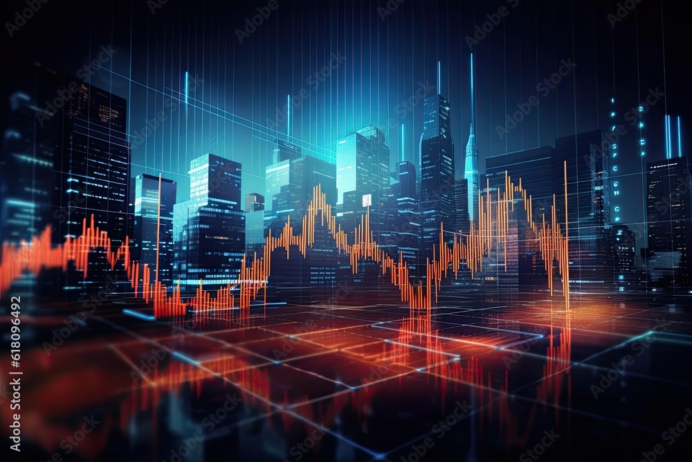 Stock market forex finance business trading graph infographic ...