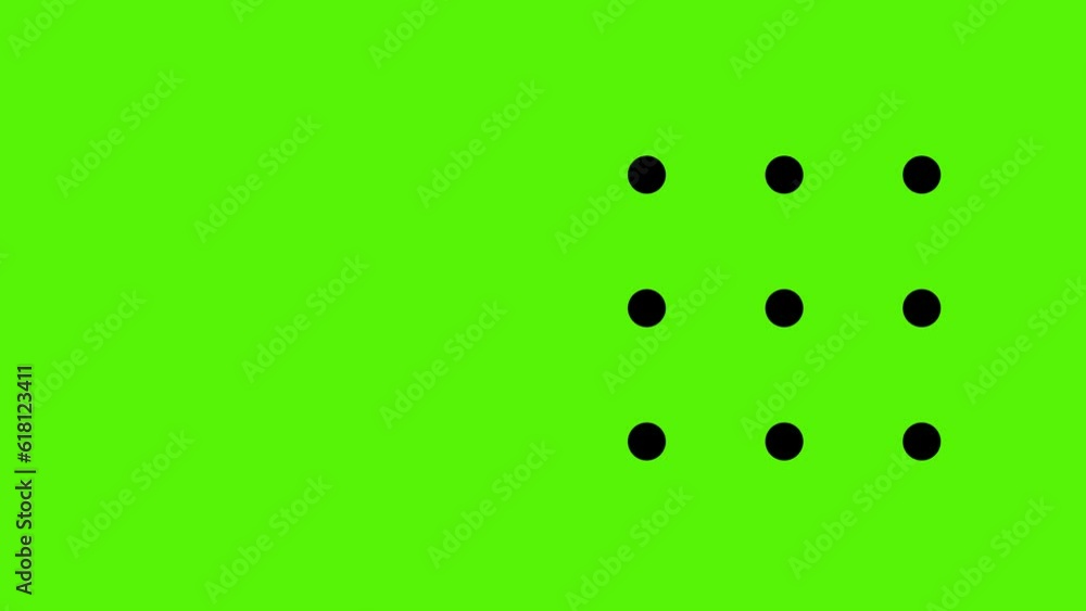 Abstract dynamic with black dots square on transparent background ...