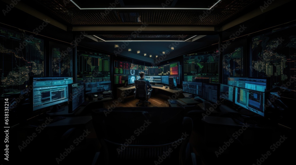 Luxurious Mansion of a Successful Trader Displaying Multiple Trading ...