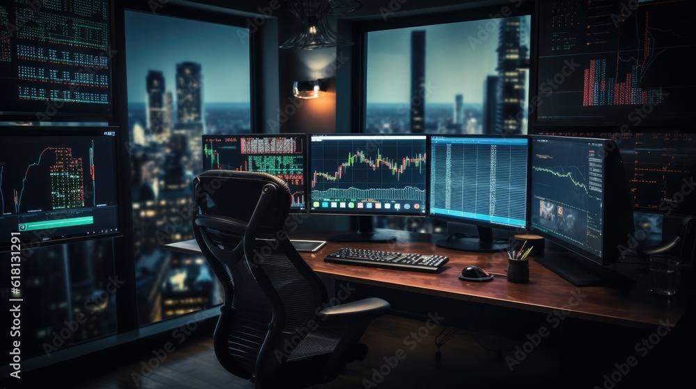 Luxurious Mansion of a Successful Trader Displaying Multiple Trading ...